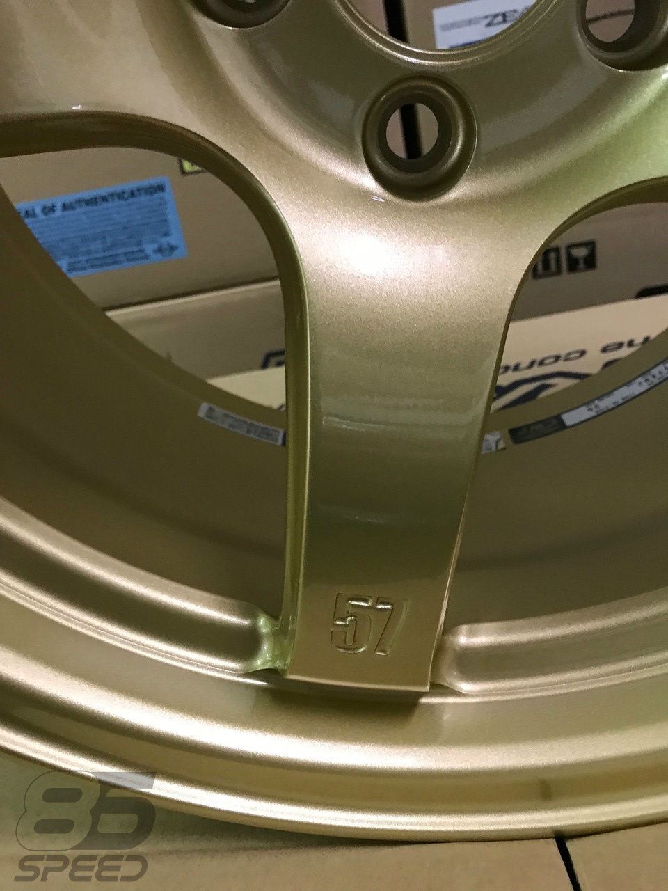 Rays Gram Lights 57CR 17x9 5x100 +38 Gold Wheel. Speed Industry ...