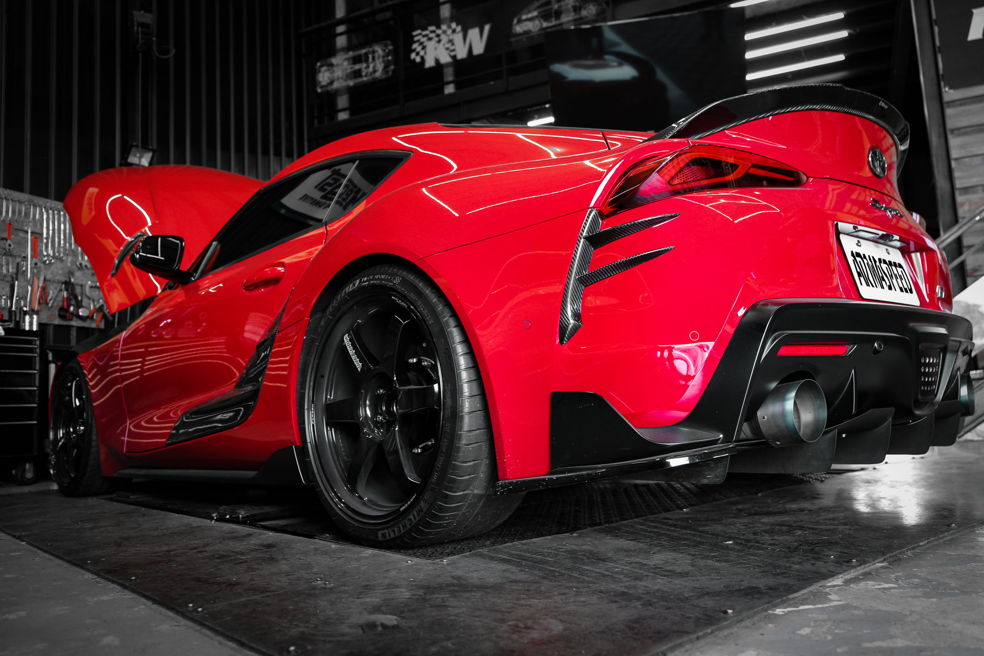 Armaspeed A90 Supra Carbon Fiber Rear Canard. Speed Industry ...