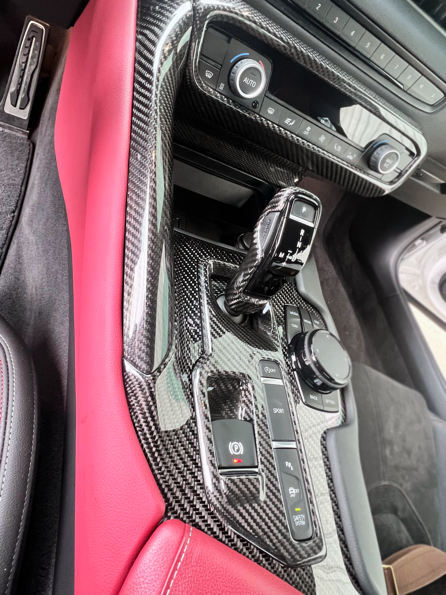 Rexpeed Dry Carbon Gear Surround Trim - A90 MKV Supra GR 2020. Speed ...
