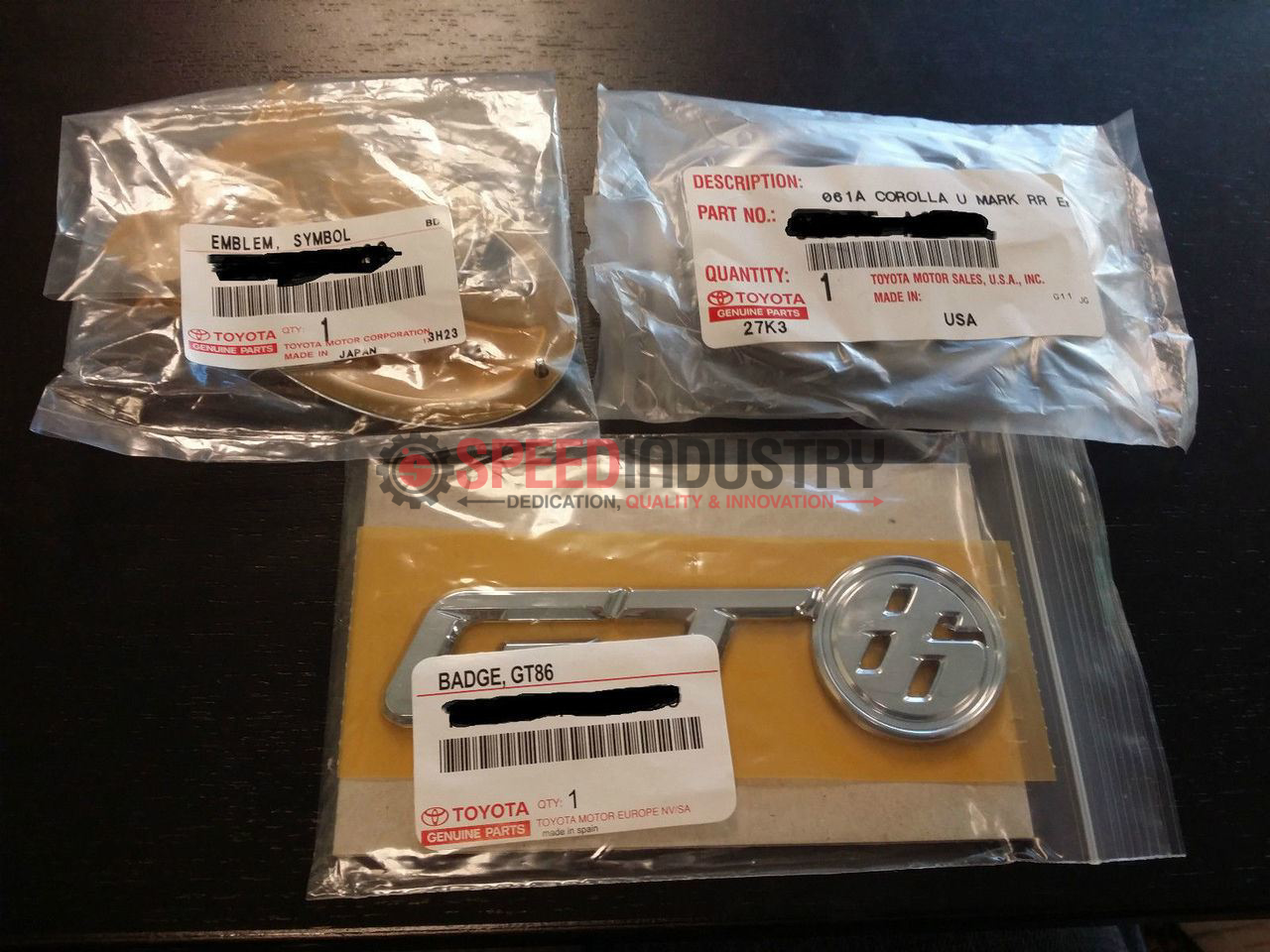 Toyota GT86 Conversion Badge Kit for FR-S! Genuine (OEM) Toyota Badges ...