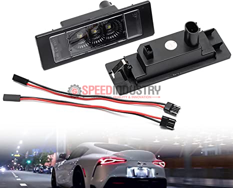 LED WERKS License Plate Lamp w/ Black Reflector - 2020+ GR Supra. Speed ...